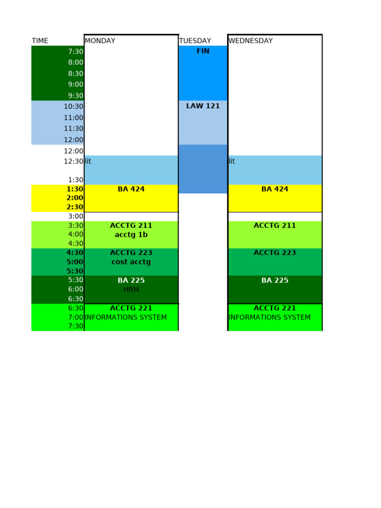 Bsma 2nd Year Sched | PDF