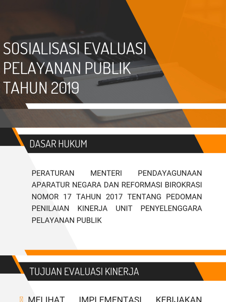 Materi Sosialisasi Evaluasi Pelayanan Publik | PDF