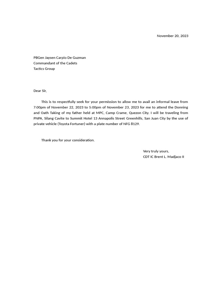 Civilian Letter | PDF