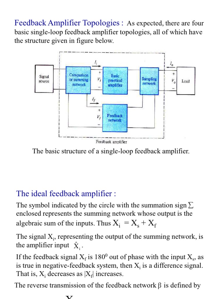 Feedback Amplifier | Download Free PDF | Amplifier | Feedback