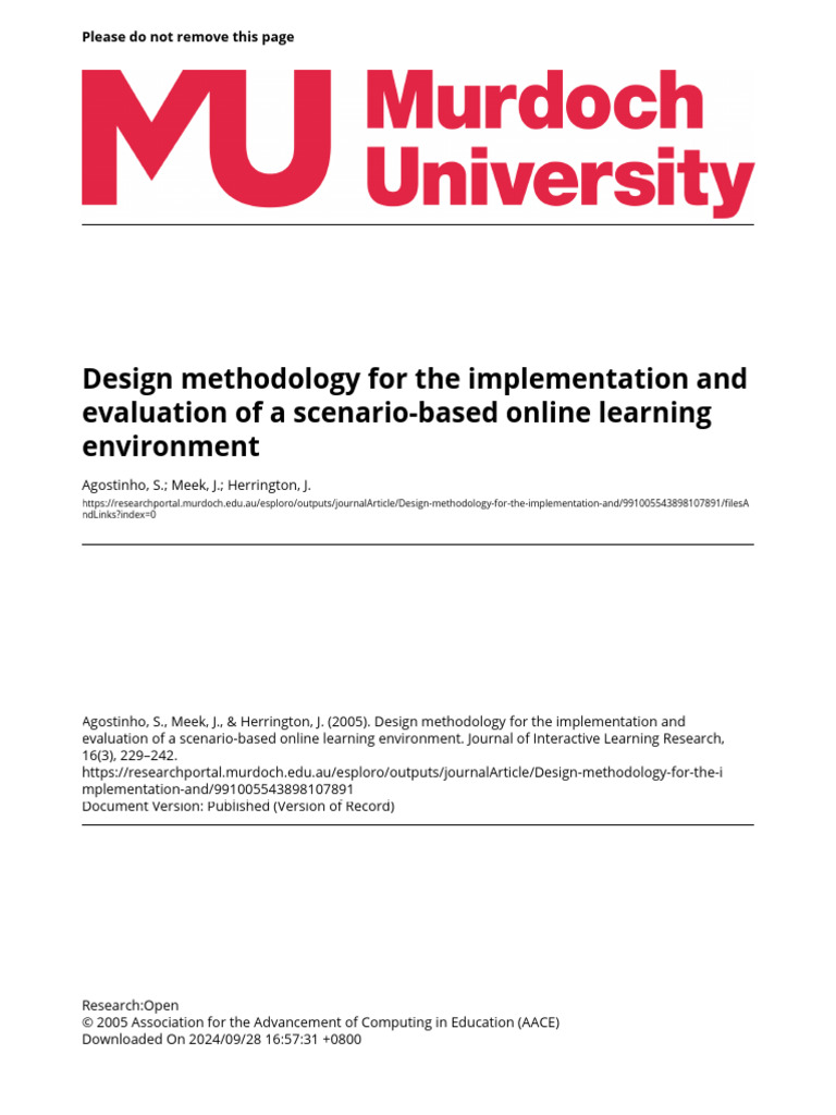 Design Methodology For The Implementation | PDF