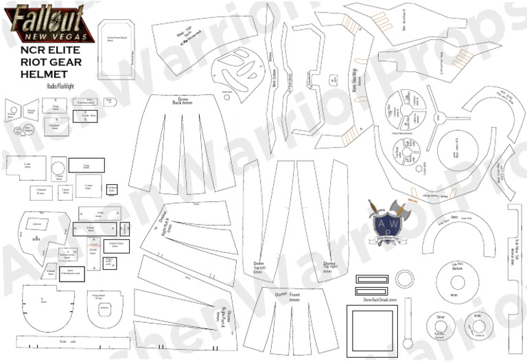 Elite Riot Gear Helmet Hdfoam Template | PDF