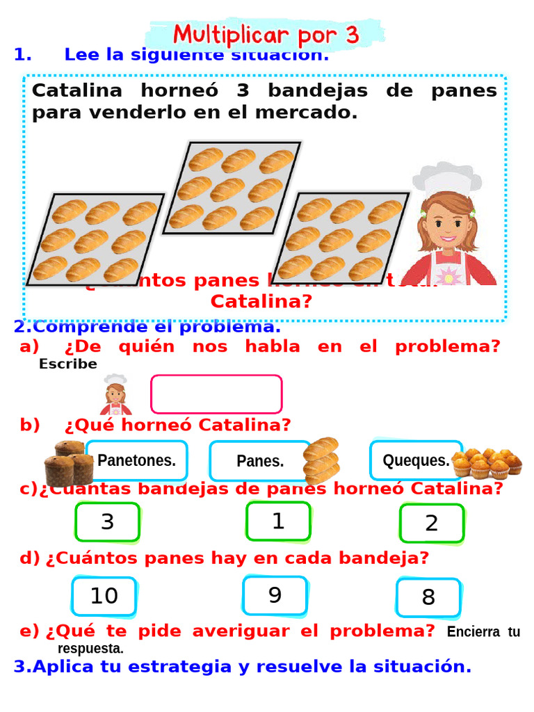 Ficha Resolvemos Problemas de Noción de Multiplicar X 3 Maestra Janet | PDF