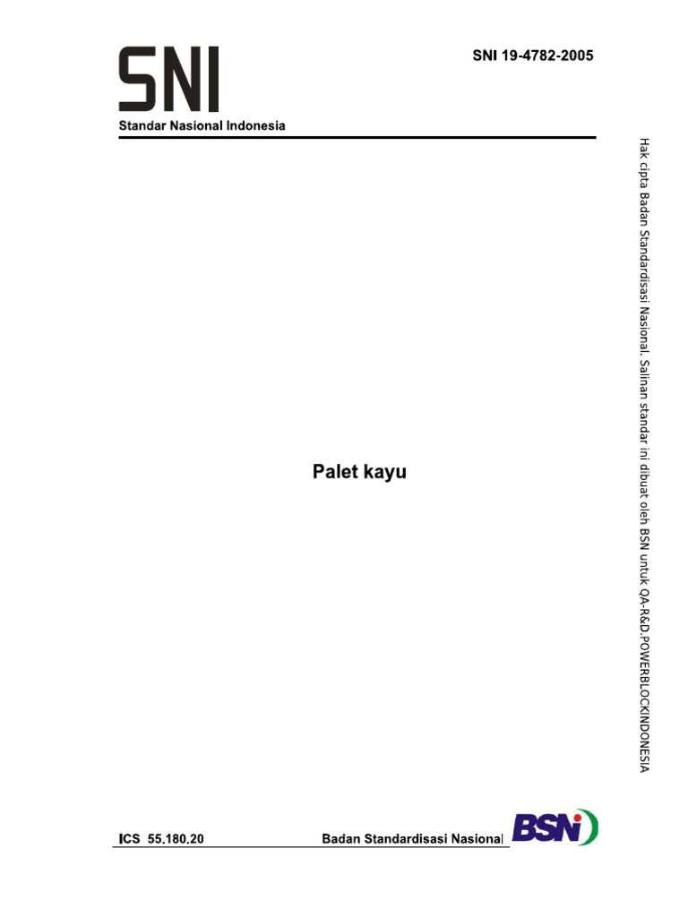 Sni Pallet Kayu | PDF