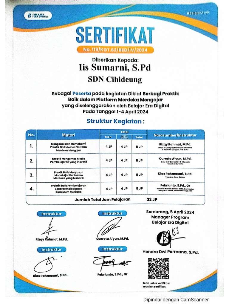 Sertifikat Iis 2 | PDF