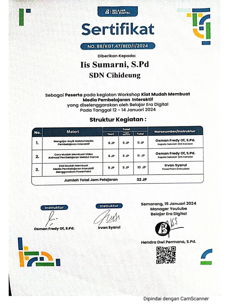 Sertifikat Iis 3 | PDF