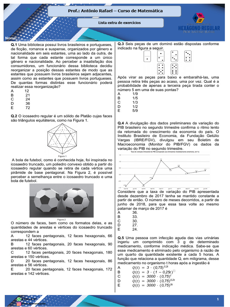 Lista Extra de Exercicios 2 | PDF