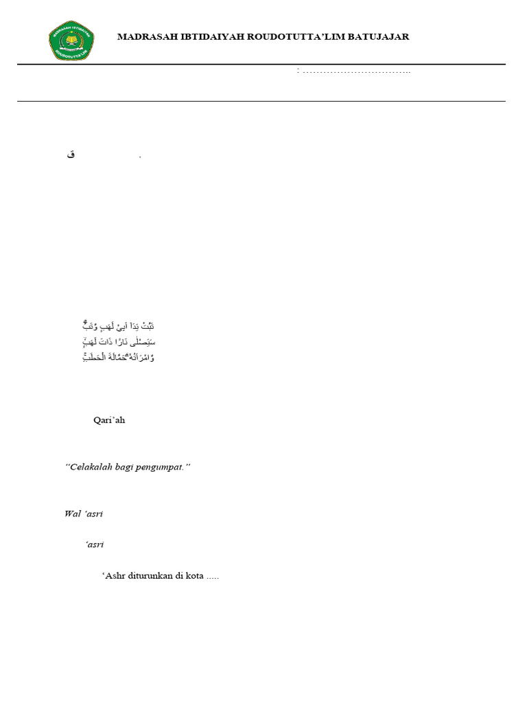 Contoh Soal QURDIS | PDF