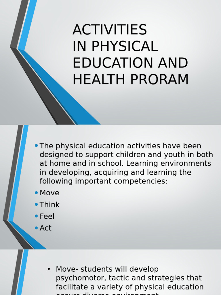 Activities in Physical Education and Health Program. Version 2 | PDF