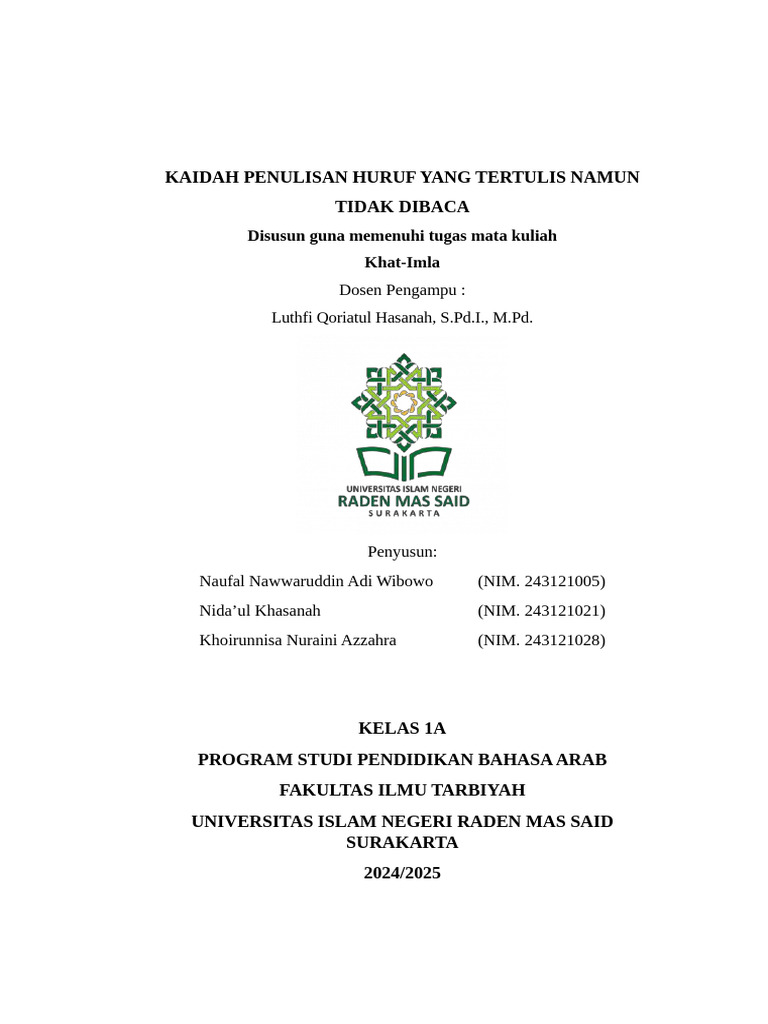 Makalah Khat-Imla | PDF