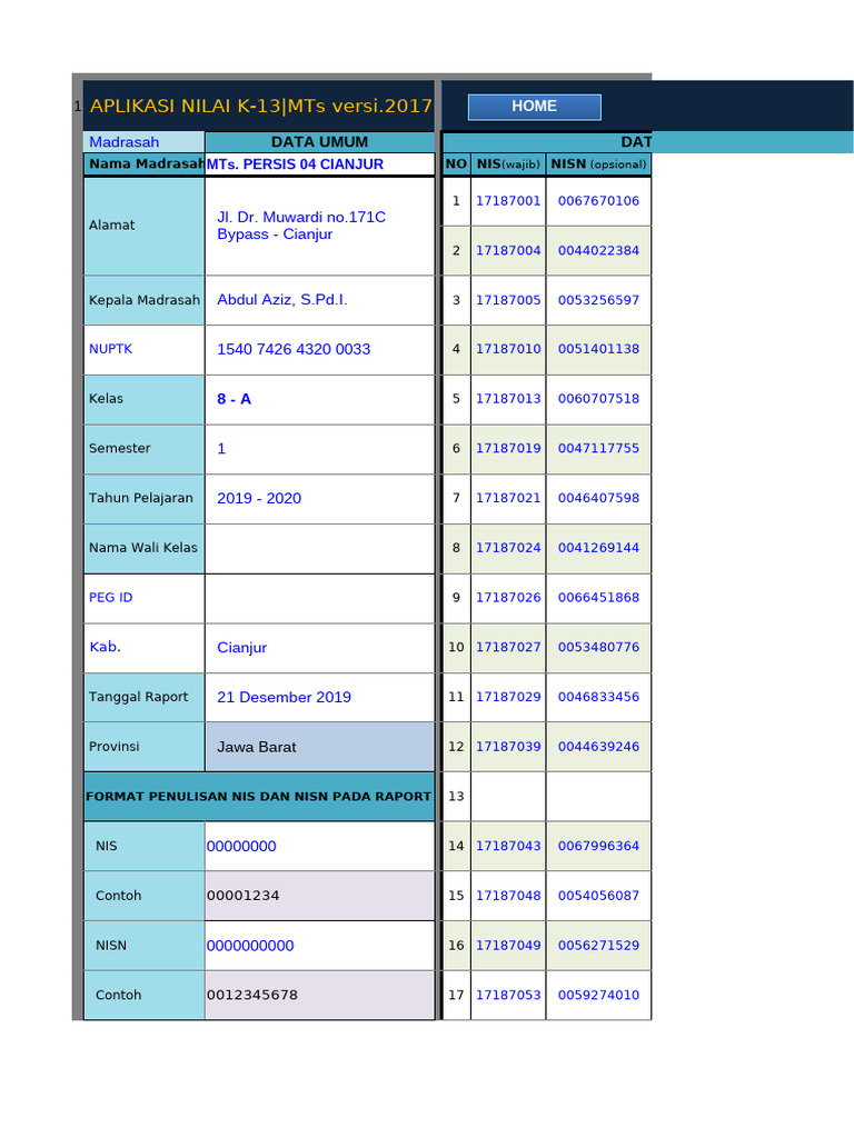 Raport Baru 2013 Kls 7B T.A. 2017-2018 Sem 2 | PDF
