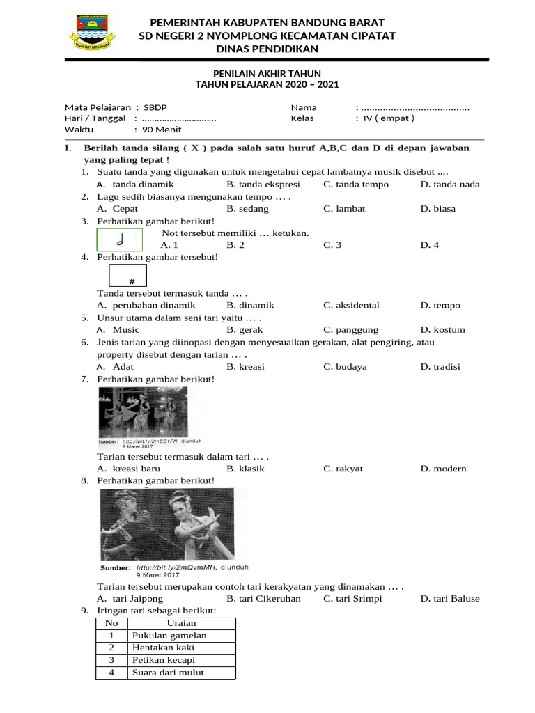 7.4. Master Soal SBDP Iv | PDF