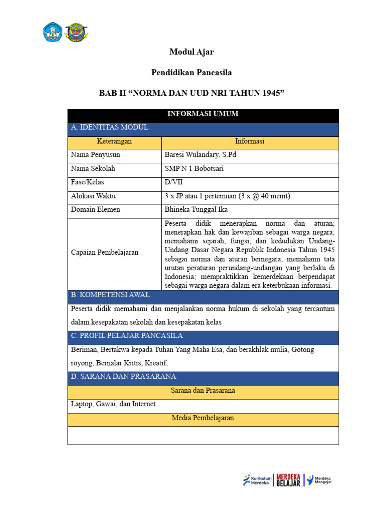 Modul Ajar Bab 22222 | PDF