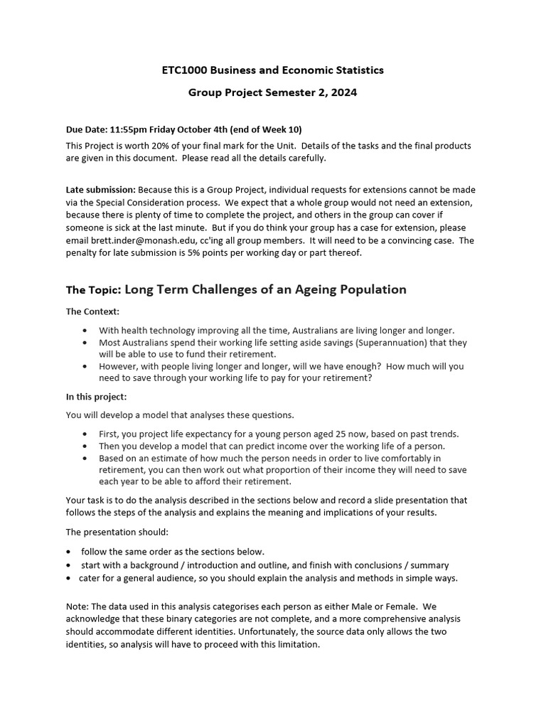 Group Project Sem2 2024 | PDF | Cost Of Living | Career & Growth