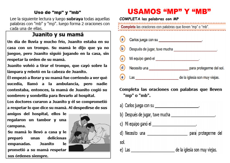 Uso de "mp" y "mb" en oraciones | PDF