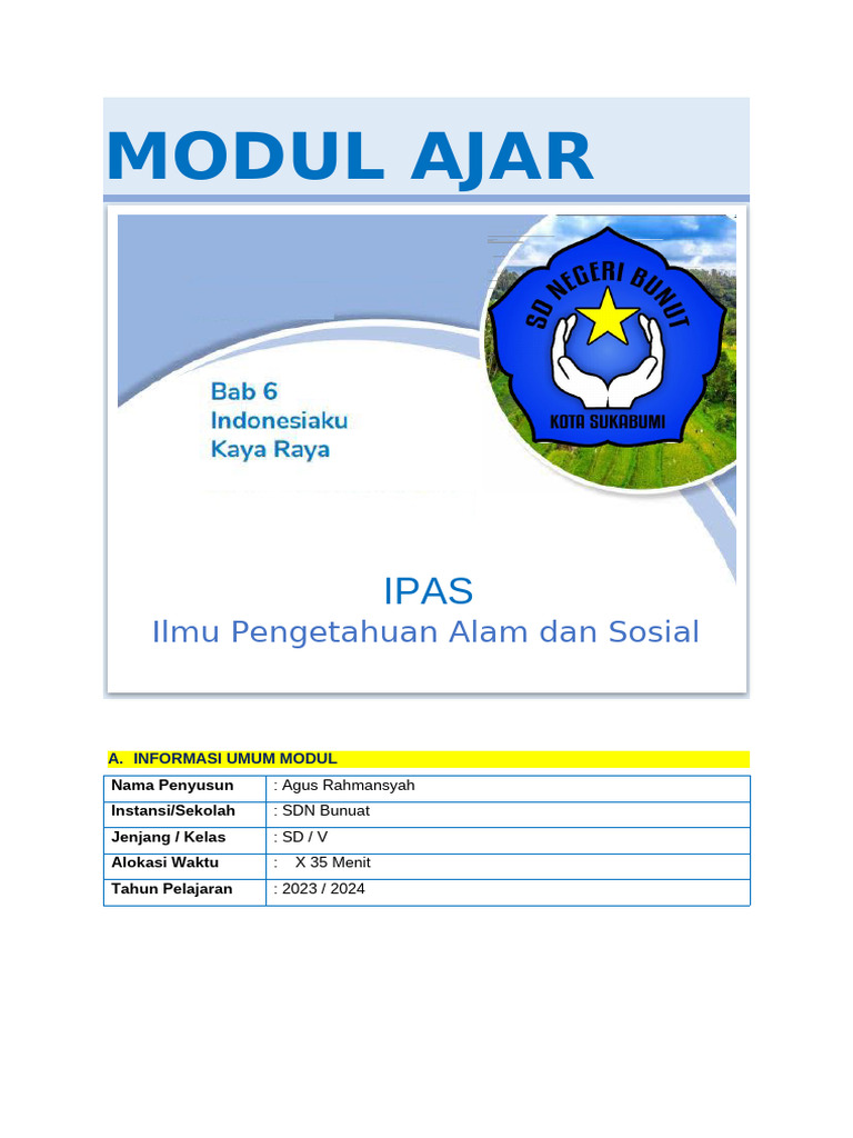 BAB 6 - MA IPAS Kls 5 | PDF
