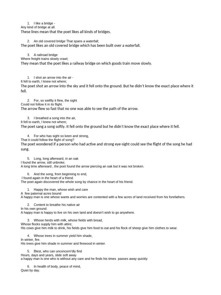 Poem Paraphrasing | PDF