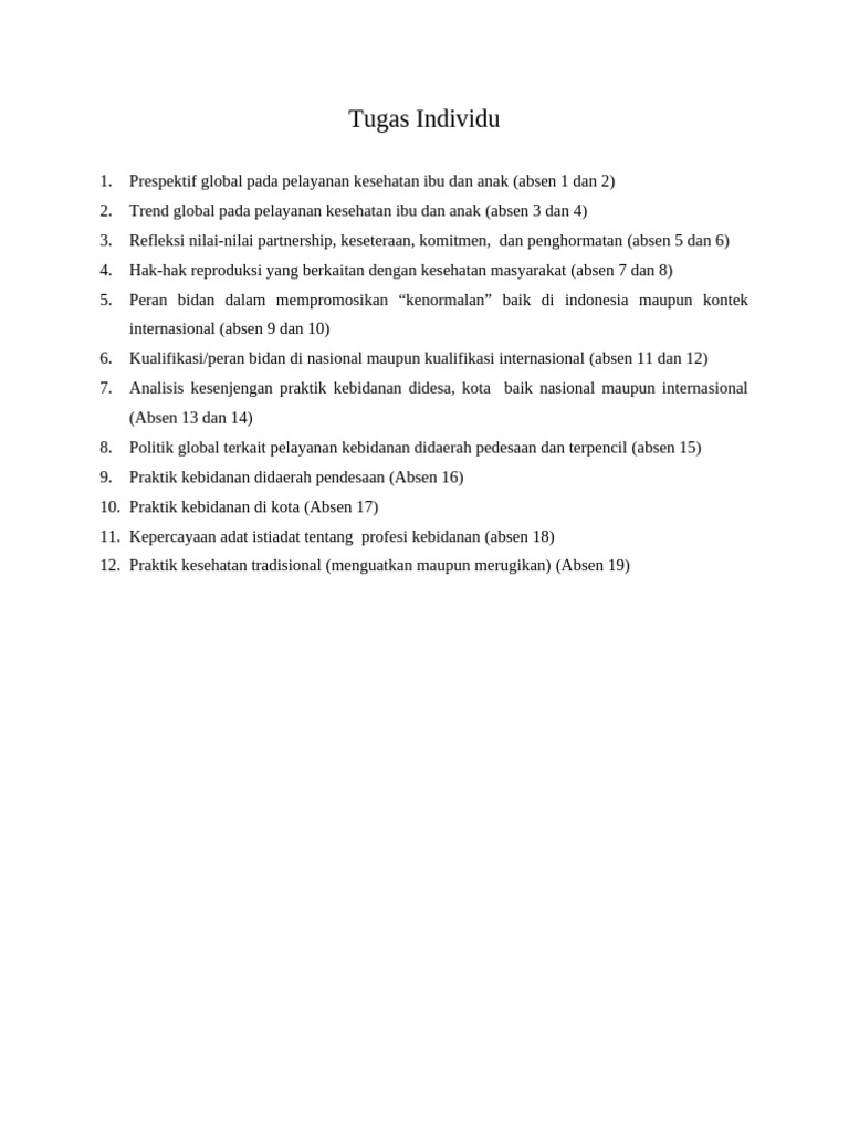 Nama Tugas Individu | PDF
