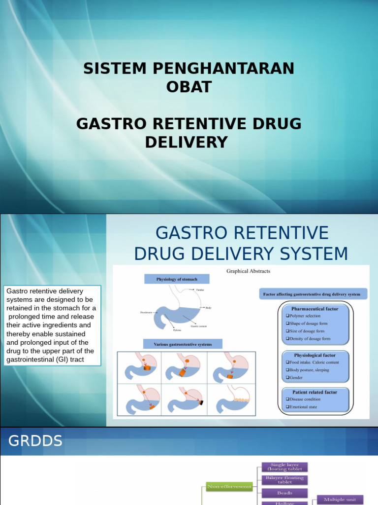 Gastro Retentive Drug Delivery | PDF