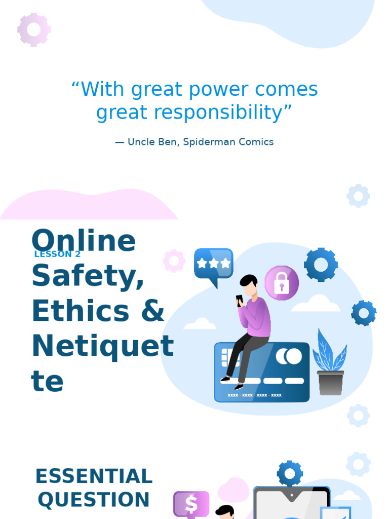 Em Tech - Lesson 2 - Online Safety, Ethics and Netiquette | PDF