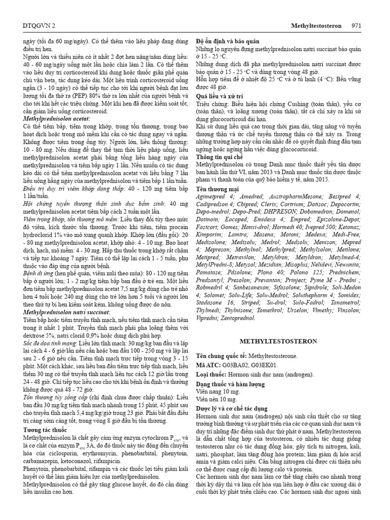 Methylprednisolon - Solu Medrol | PDF