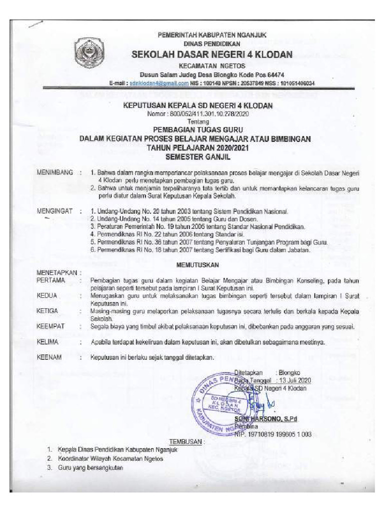 SK PTM 2 Tahun Terakhir - Compressed | PDF