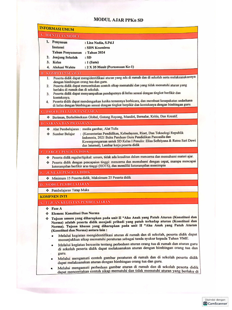 Modul Ajar PPKN | PDF