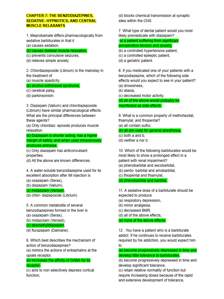 Pharma Review Questions | PDF