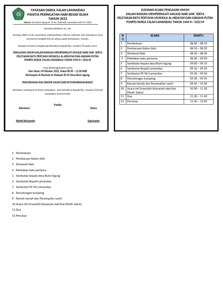 Undangan Phbi | PDF