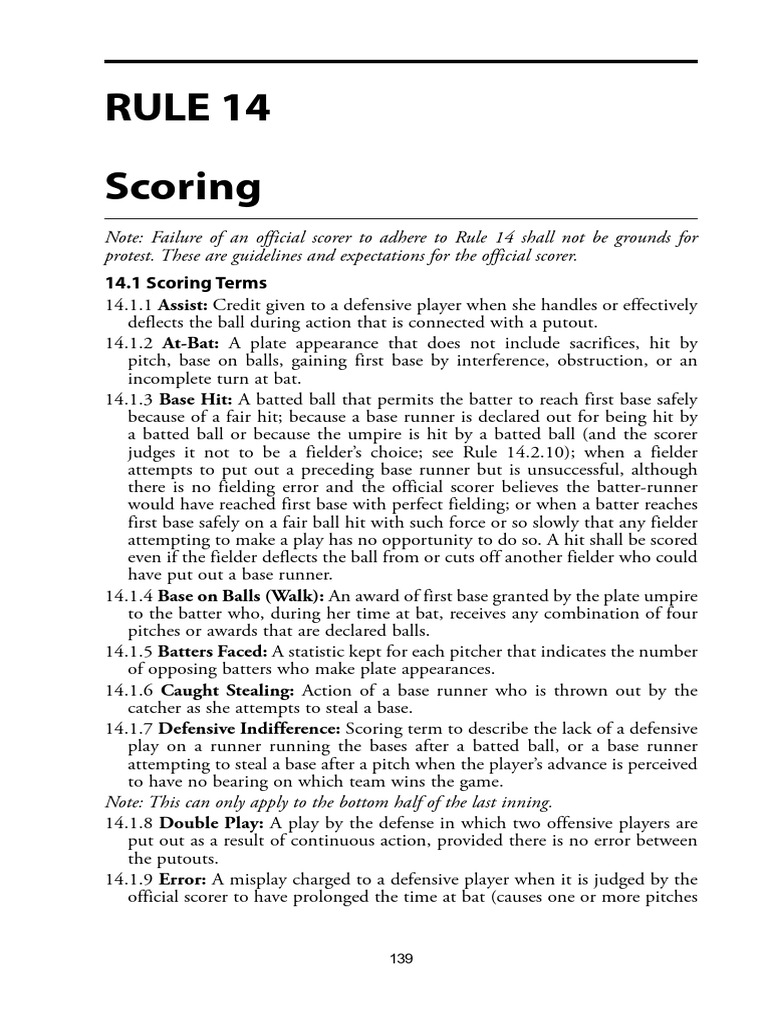 Ncaa Softball Statistics Guide A Great Resource For Stat Keepers | PDF