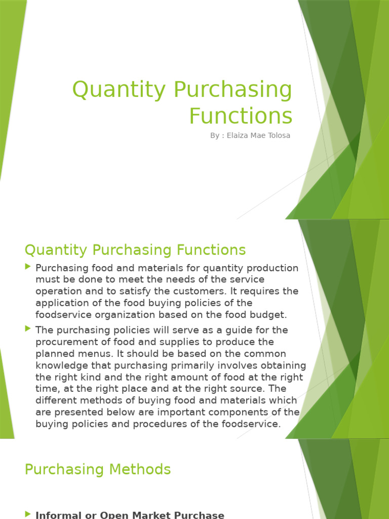 Module 5 Quantity Cookery | PDF