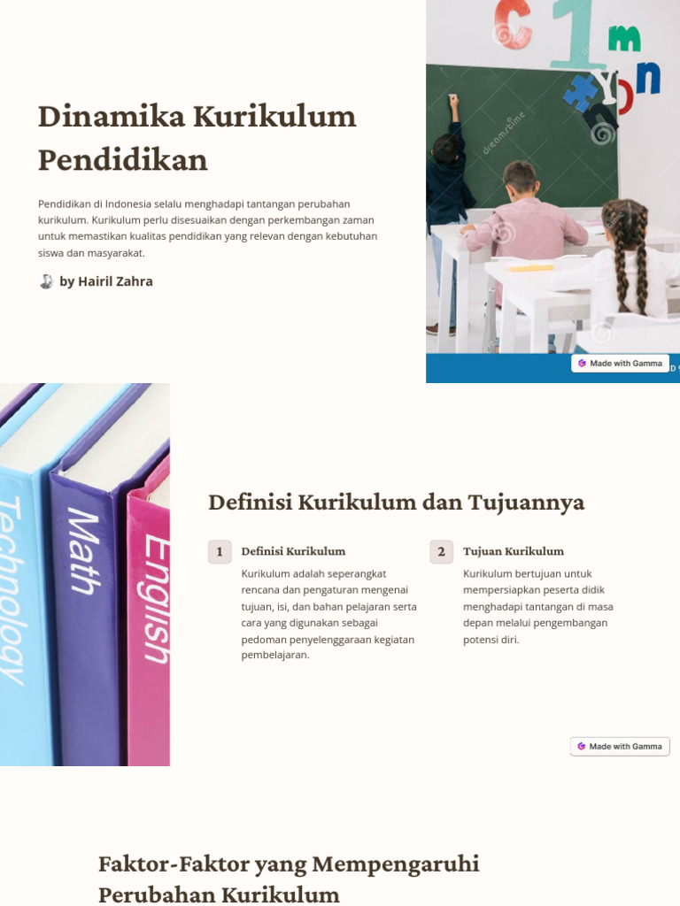 Dinamika Kurikulum Pendidikan | PDF