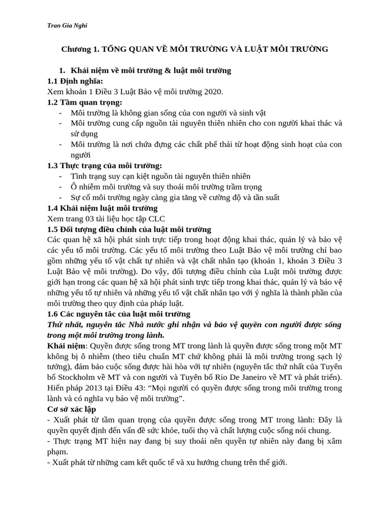 Luật BVMT 2020 | PDF