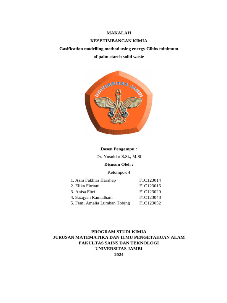 MAKALAH Kesetimbangan Kimia Kel 5 | PDF