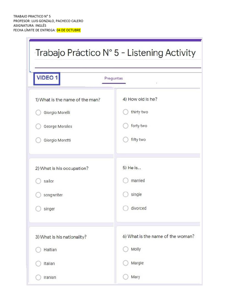 Clase #5 - Ingles TC | PDF