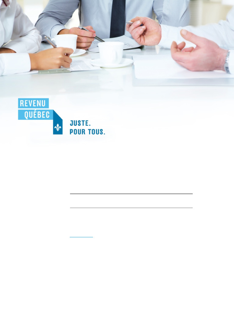 Revenu QUébec - Rapport D'impact Analyse Reglementaire - LESM 2023-0202 ...