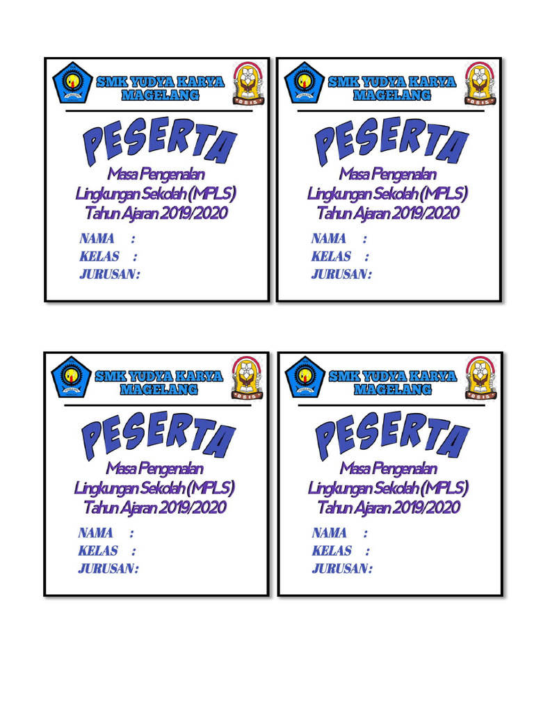 Tanda Panitia Dan Peserta | PDF