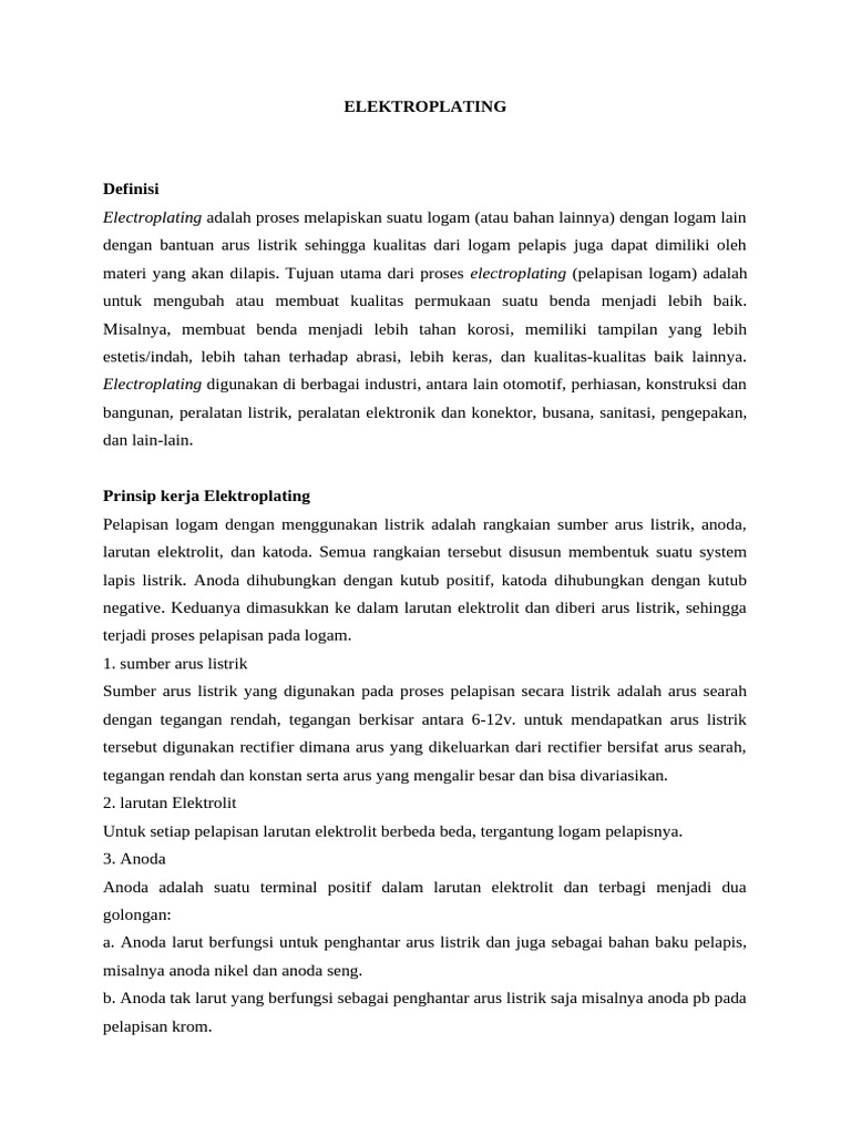 Elektro Plating | PDF