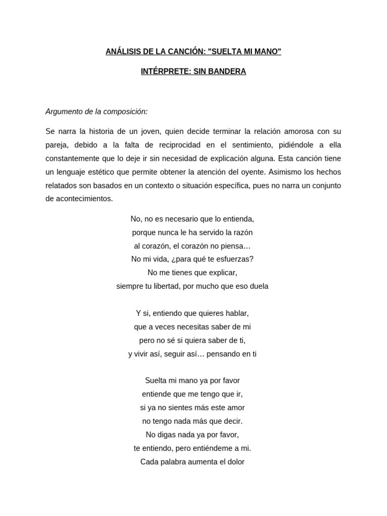 Analisis de La Cancion | PDF
