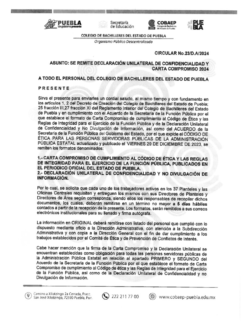 Circular 023 Comitede Etica | PDF