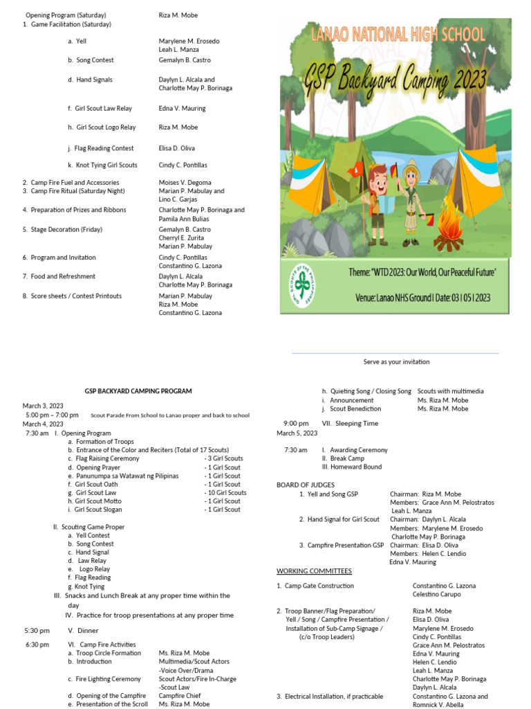 BSP-GSP PROGRAM1girlscout | PDF