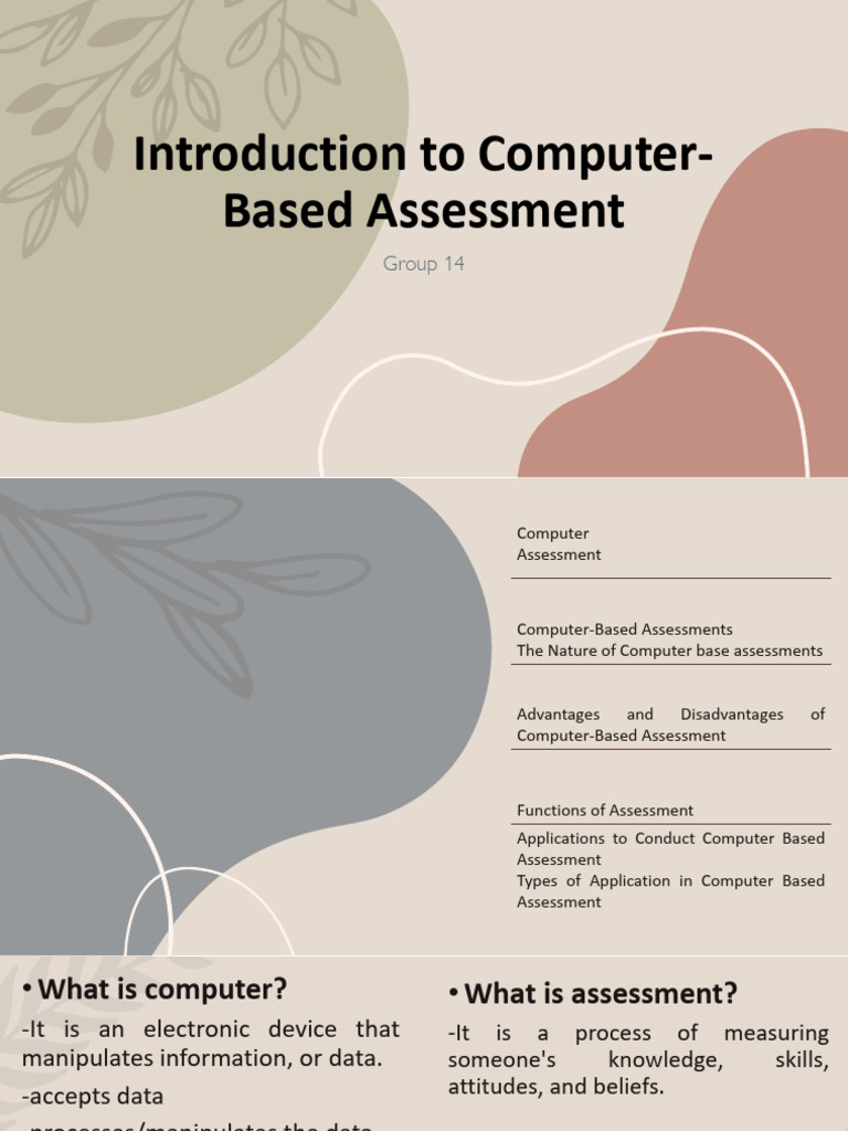 GROUP 14 - Computer-Based Assessment - ASSESSMENT IN LEARNING 2 | PDF ...