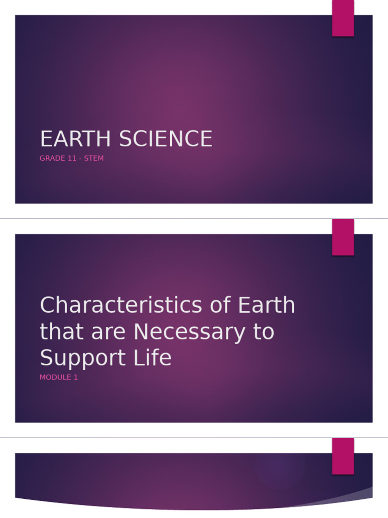 EARTH SCIENCE Module 1 | PDF