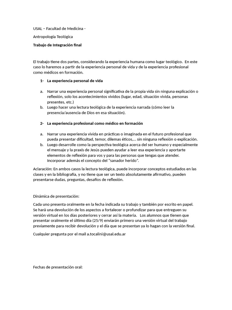 TRabajo de Integraciã N Final Medicina | PDF