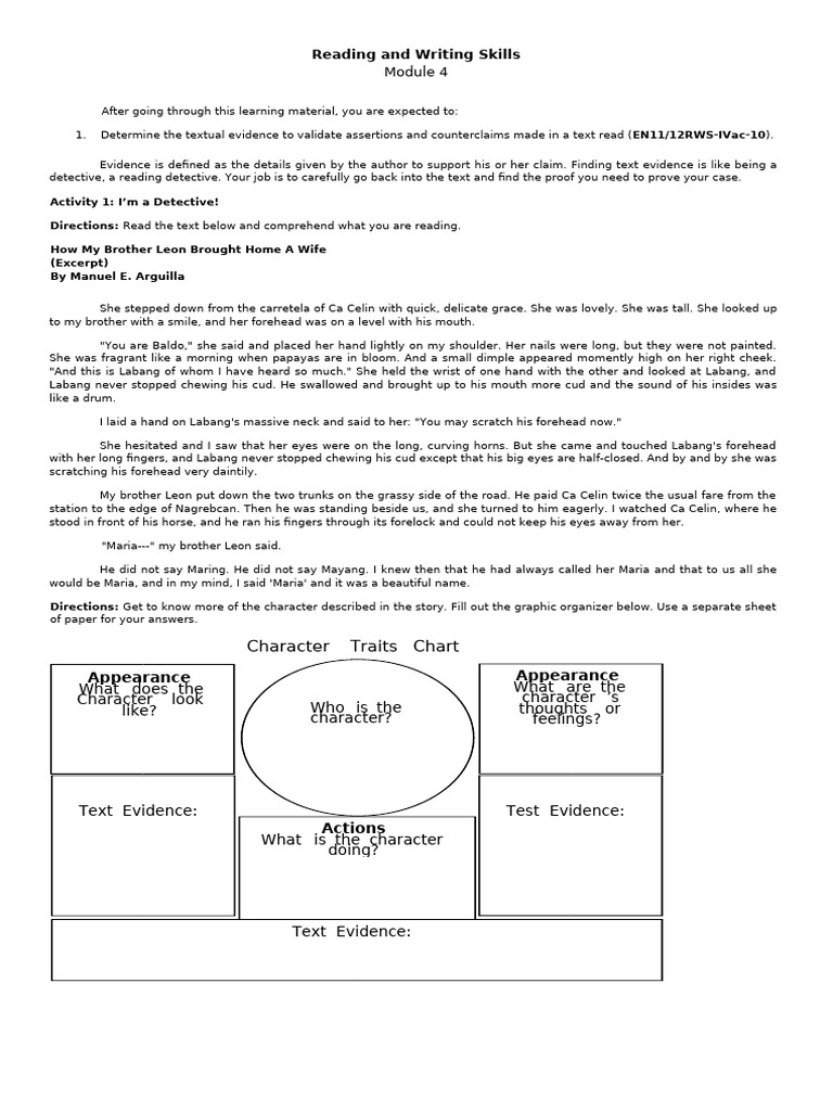 Reading and Writing Skills Mod 4 | PDF