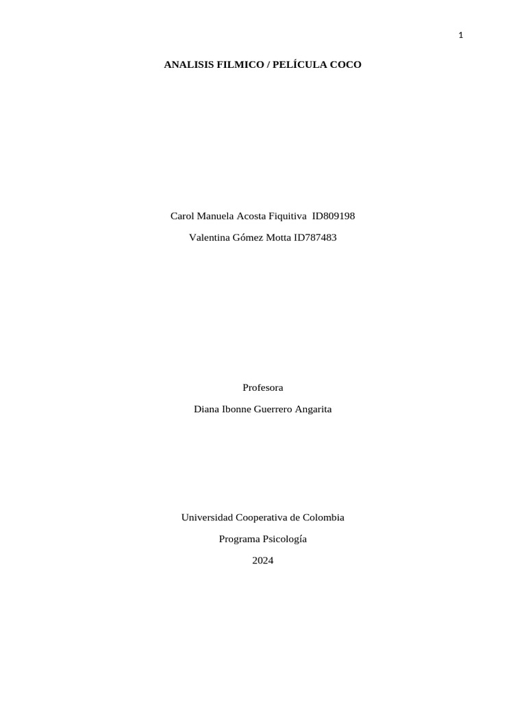 Analisis Filmico | PDF