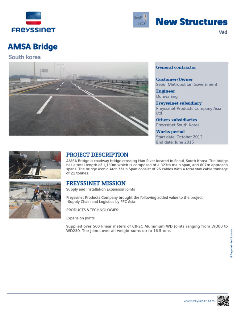 SOUTH KOREA - AMSA Bridge - REF - Sheet - EN | PDF