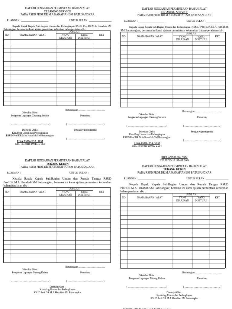 Amprah Permintaan | PDF
