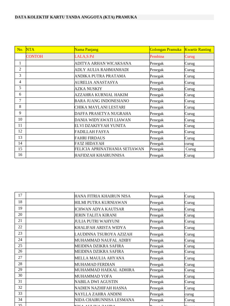 Formulir Kta 2 (New 2) | PDF