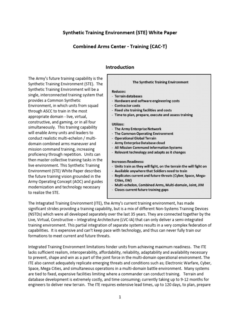 STE White Paper | PDF